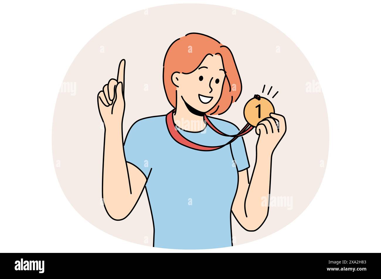 Proud woman pointing finger Stock Vector Images - Alamy