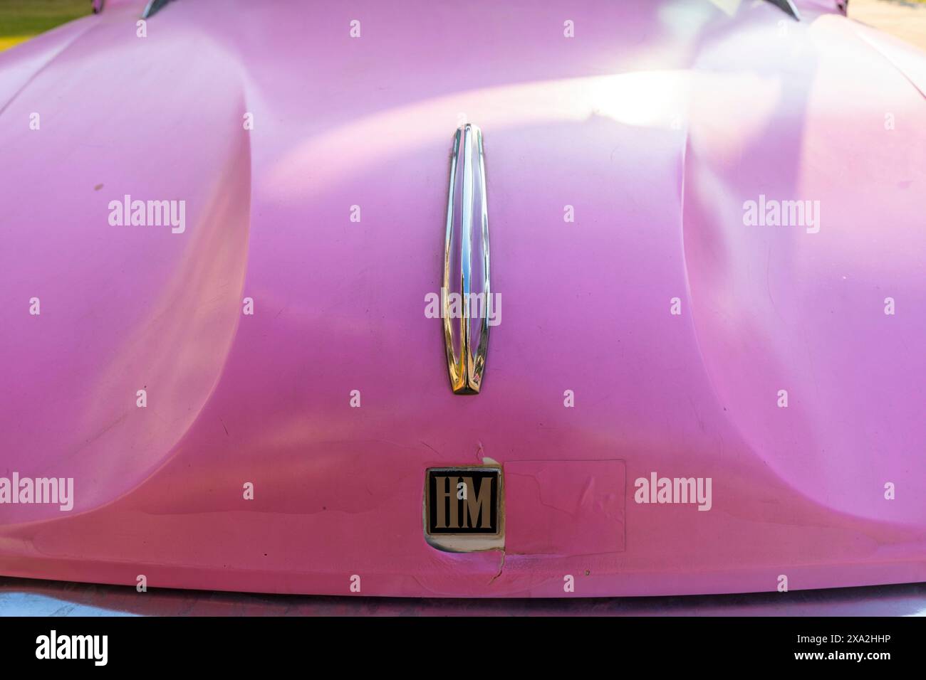 Pink Hindustan Ambassador Car outside the Pink City Palace, Jaipur ...
