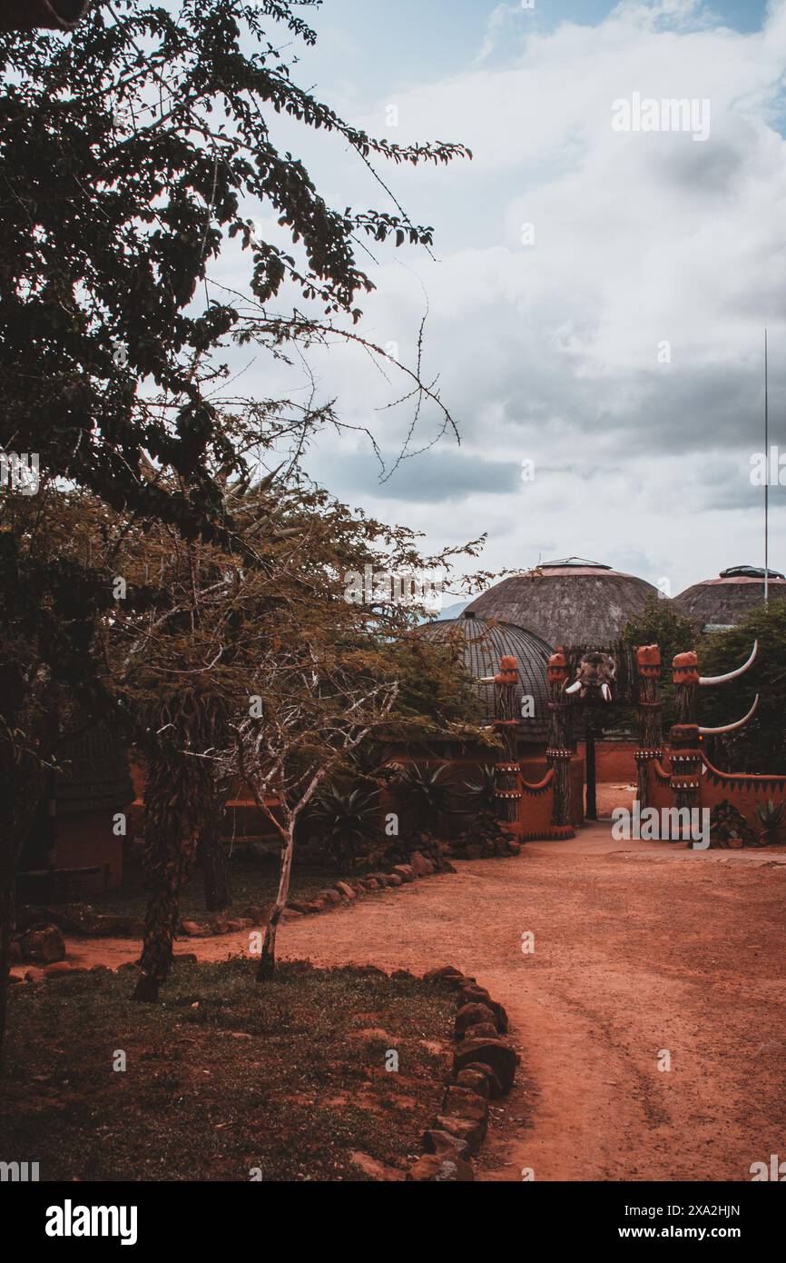 This evocative photograph captures the entrance to a traditional ...