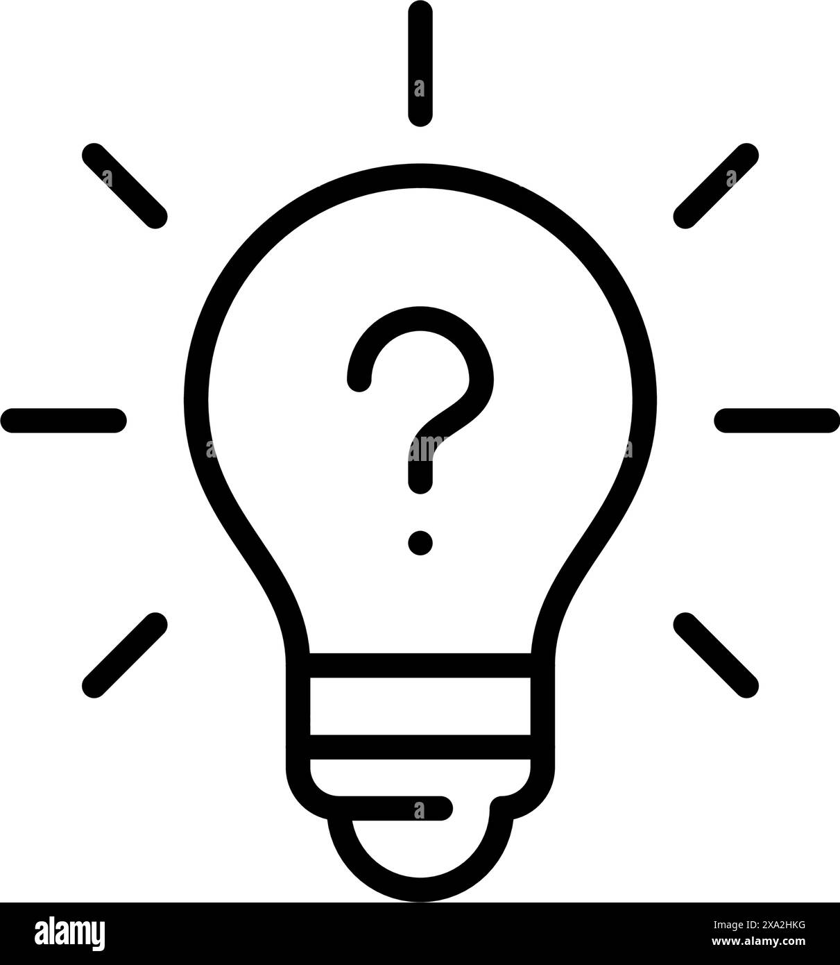 Light bulb and question mark. Idea generation and creativity. Pixel ...