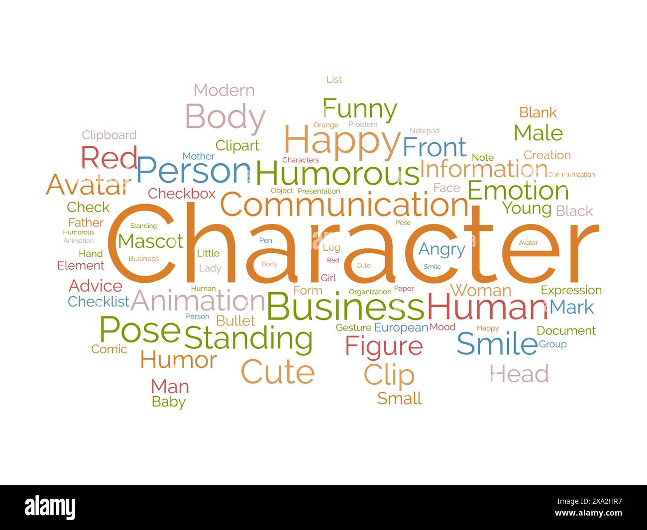 Character word cloud template. Illustration avatar concept vector ...