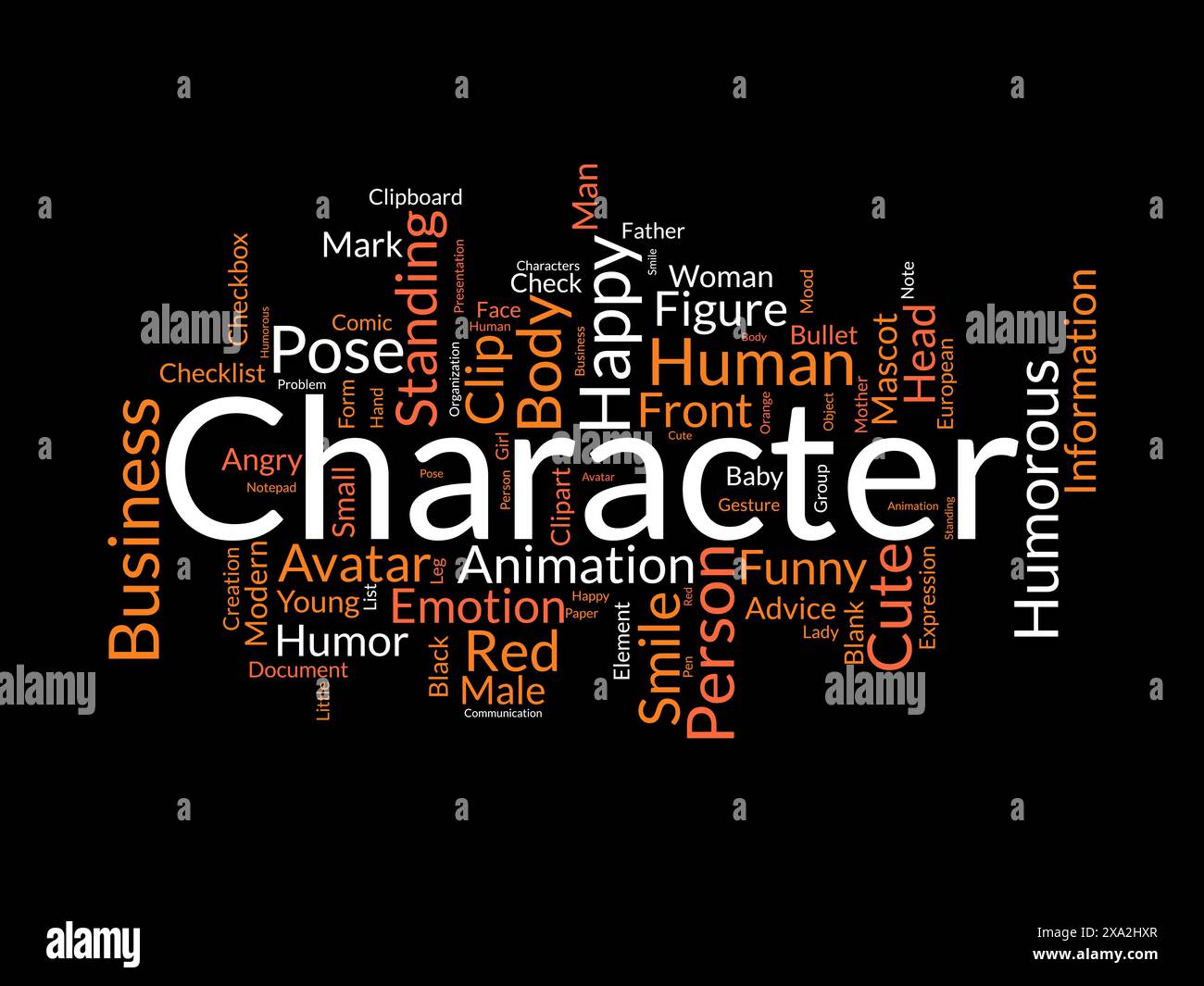 Character word cloud template. Illustration avatar concept vector ...