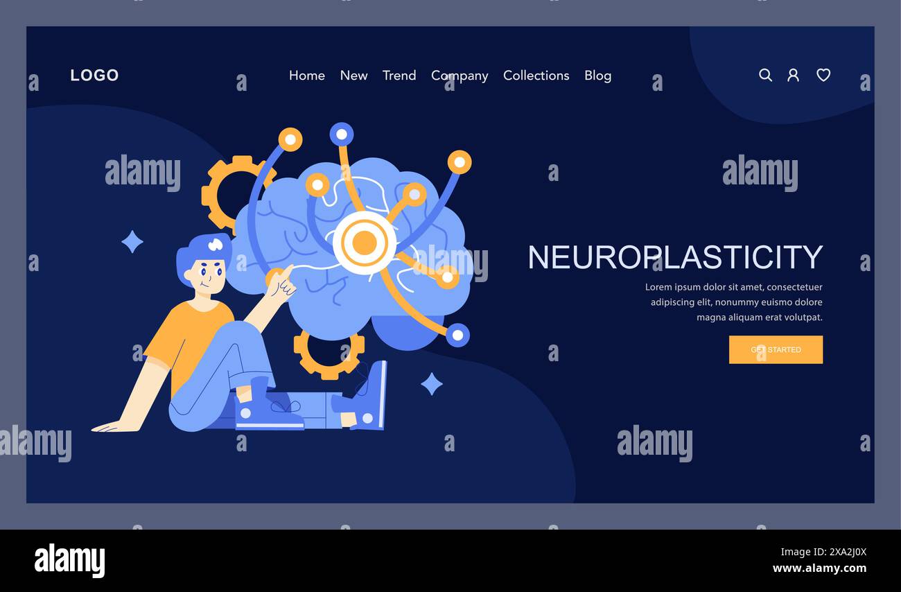 Neuroplasticity concept A thought-provoking vector illustration ...