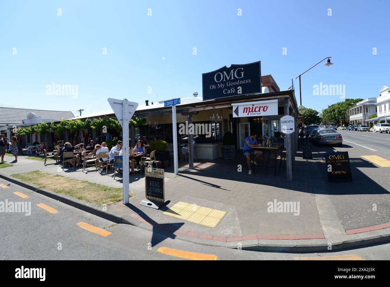 Oh My Goodness café in Martinborough, New Zealand Stock Photo - Alamy