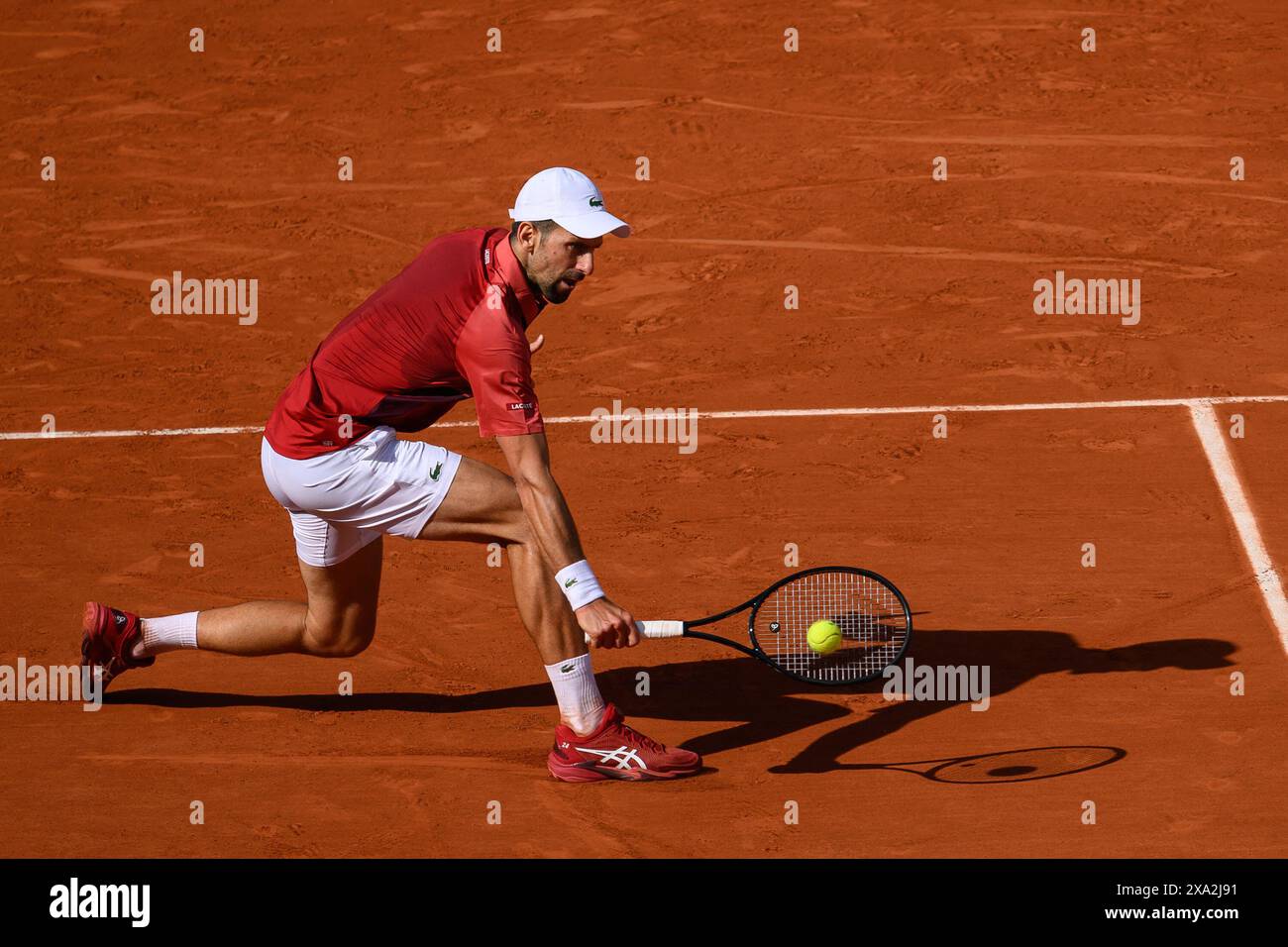 Paris, France. 03rd June, 2024. Novak Djokovic during the 2024 French Open at Roland Garros on ...