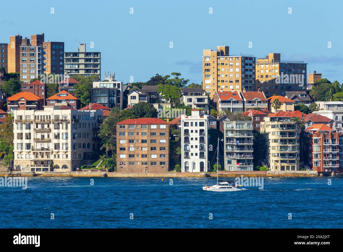 The suburb of Kirribilli on the northern foreshore of Sydney Harbour in ...