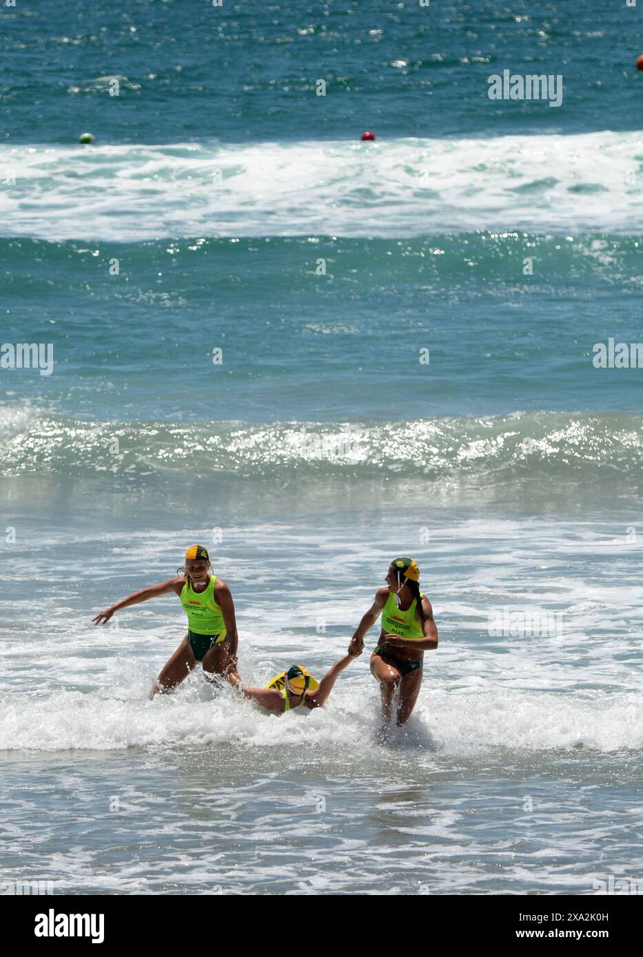An International lifeguard competition on Maunganui Beach at Tauranga ...