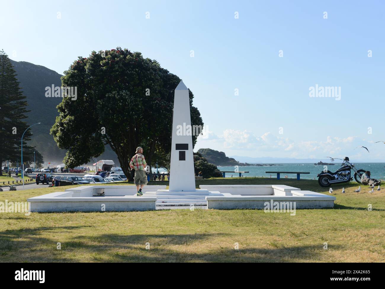 World War II memorial in Mount Manganui, Tauranga, New Zealand Stock ...