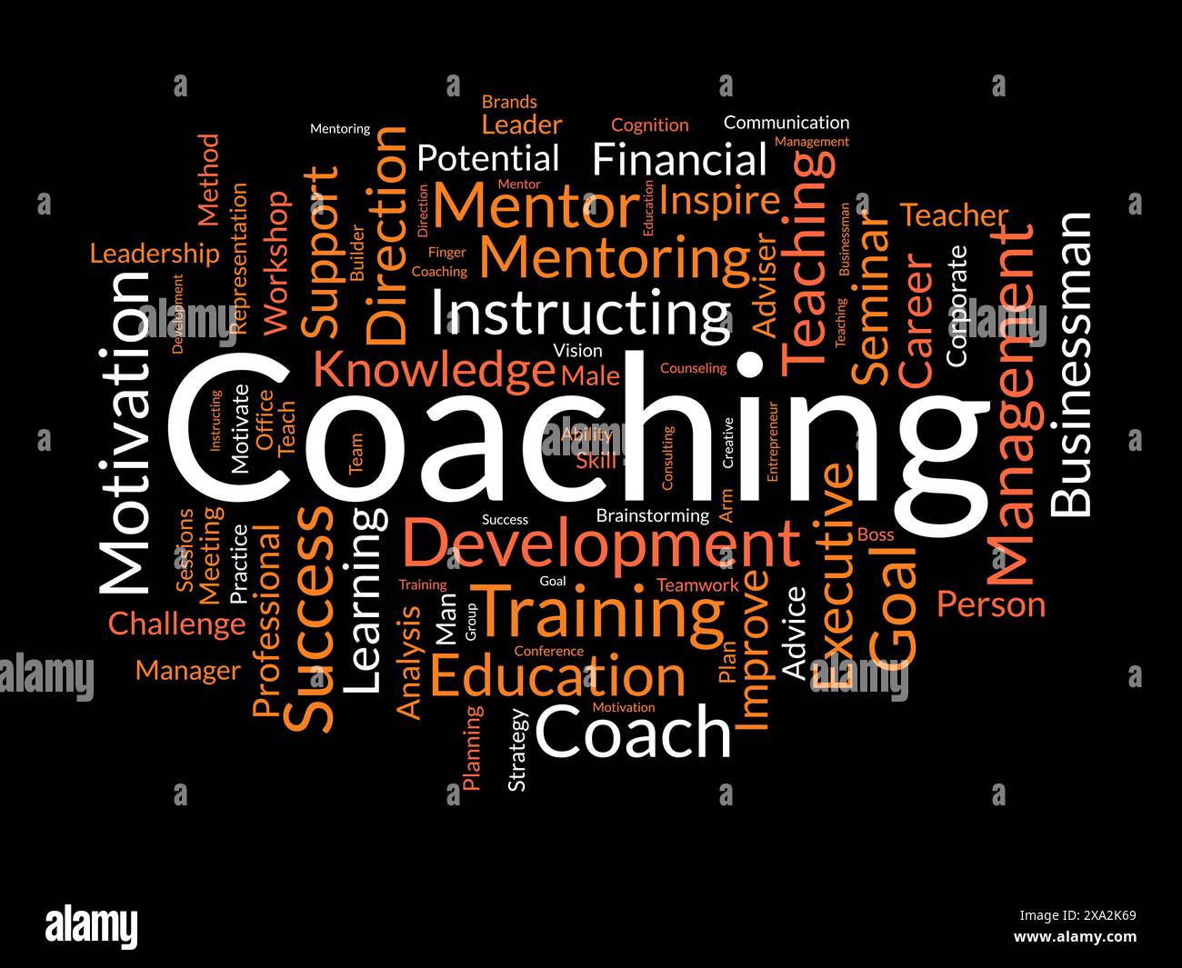 Coaching word cloud template. Support concept vector tagcloud background Stock Vector Image ...