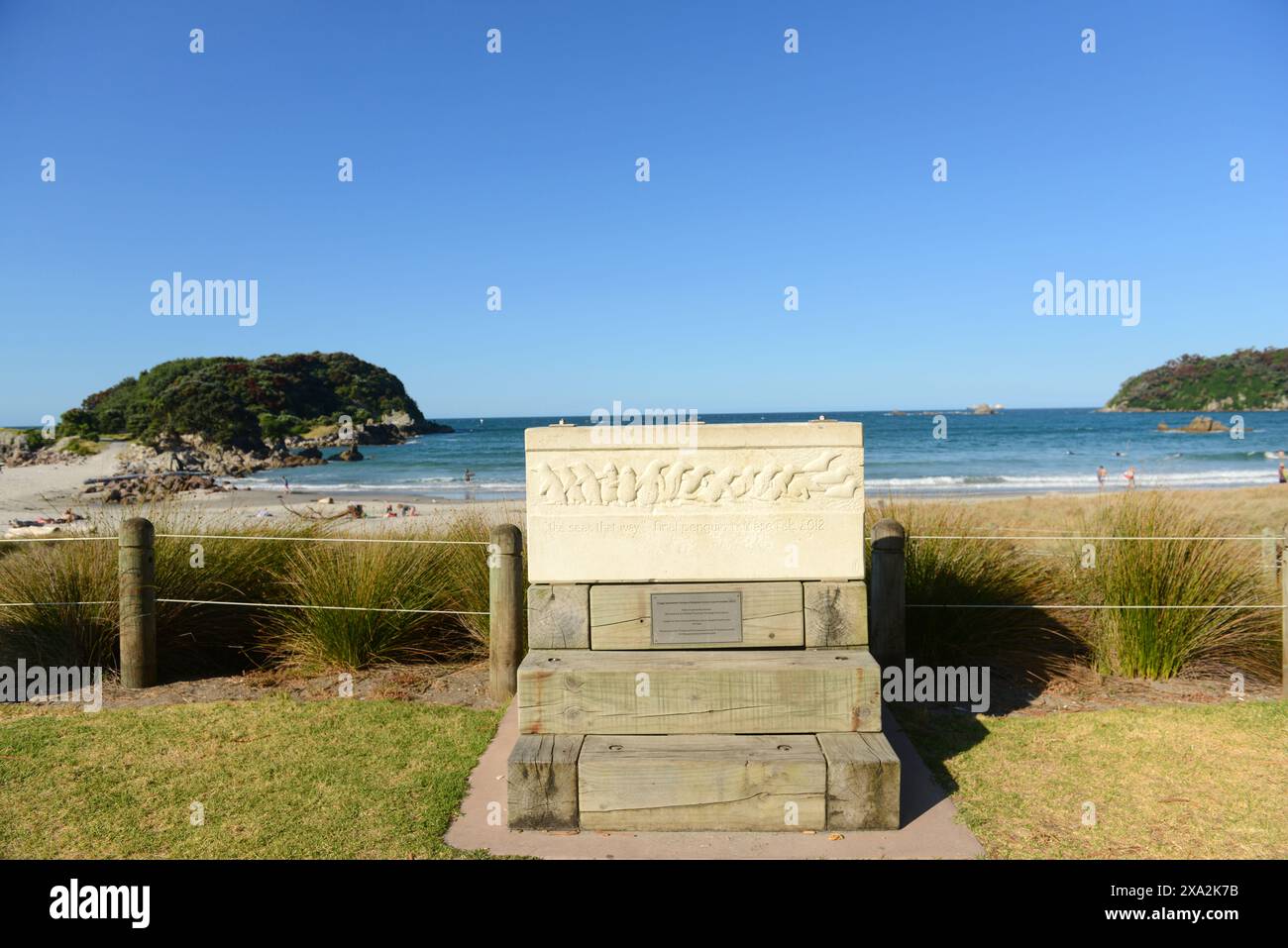 A sculpture by the beach for the 2nd anniversary of the M.V. Rena ...