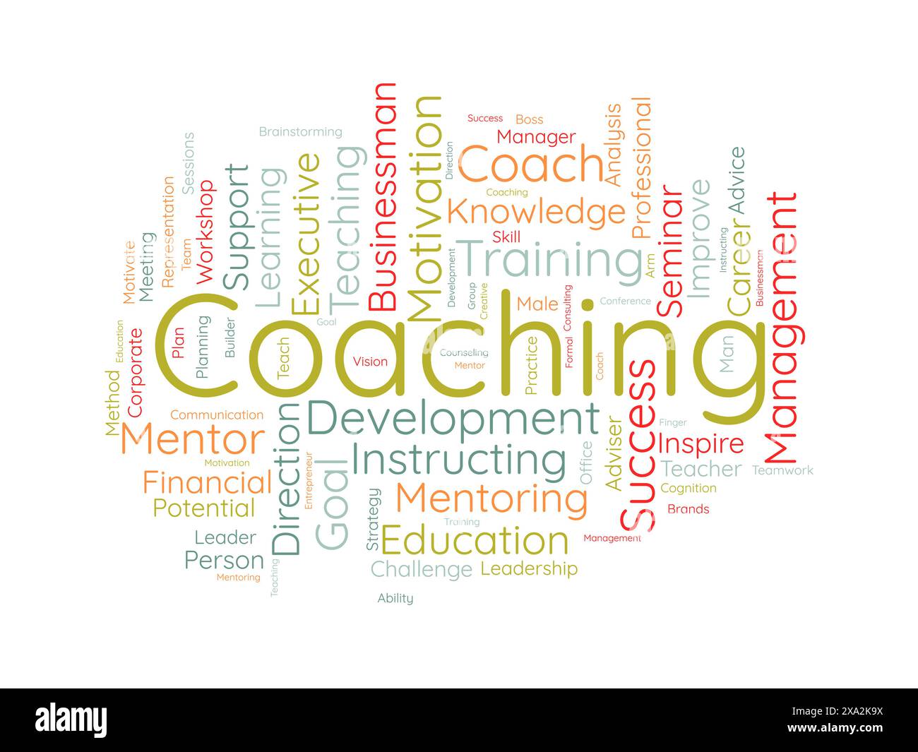 Coaching word cloud template. Support concept vector tagcloud background Stock Vector Image ...