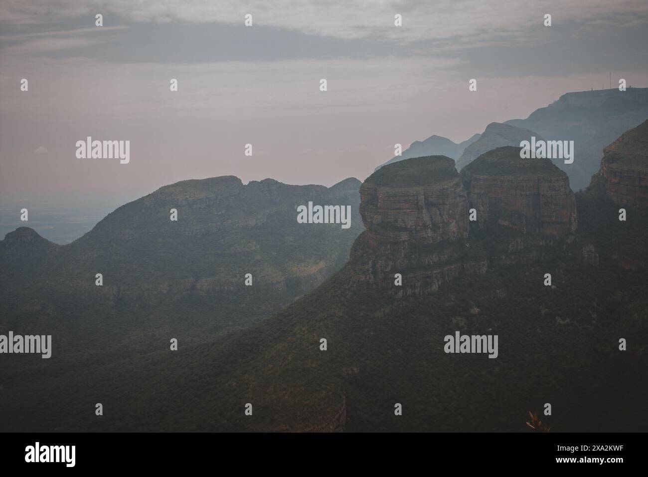 A captivating misty mountain view from God's Window in South Africa ...
