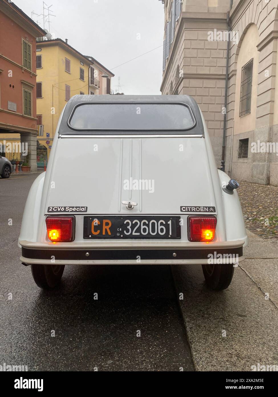 Lombardy, Italy - May 2nd 2024 Iconic white vintage car parked on a ...
