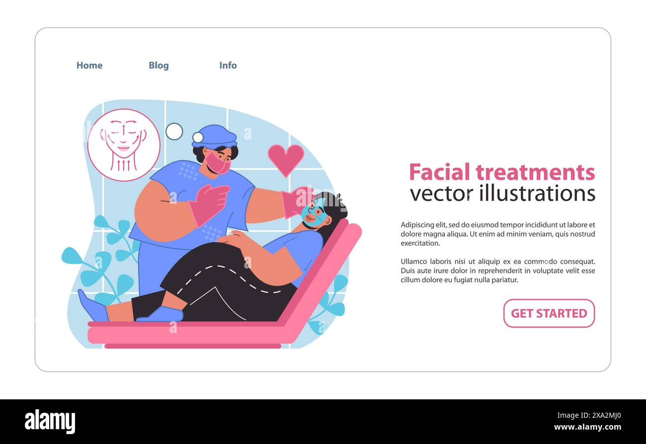 Soothing facial treatments. A client relaxes during a spa session with ...