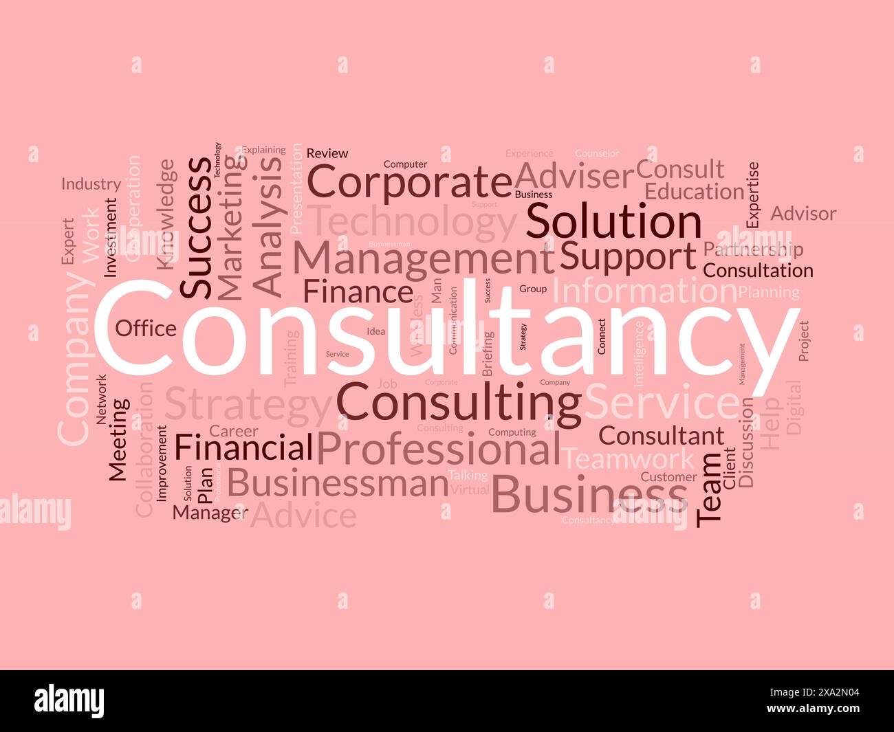 Consultancy word cloud template. Adviser management concept vector ...
