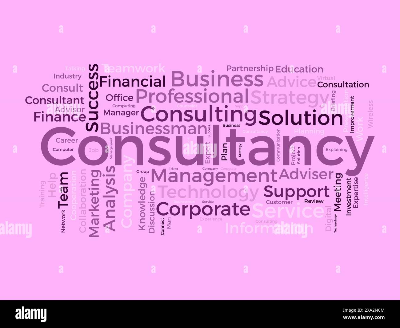 Consultancy word cloud template. Adviser management concept vector ...