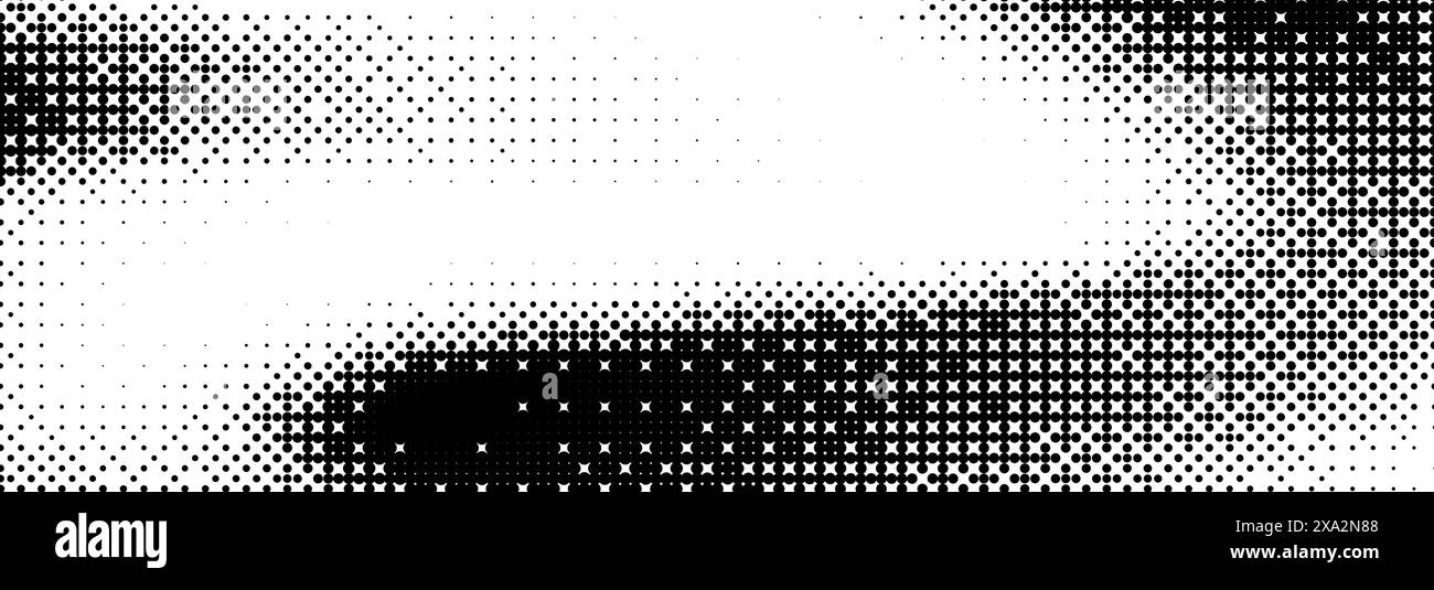 Bitmap grunge gradient texture. Black and white pixelated dither wave ...
