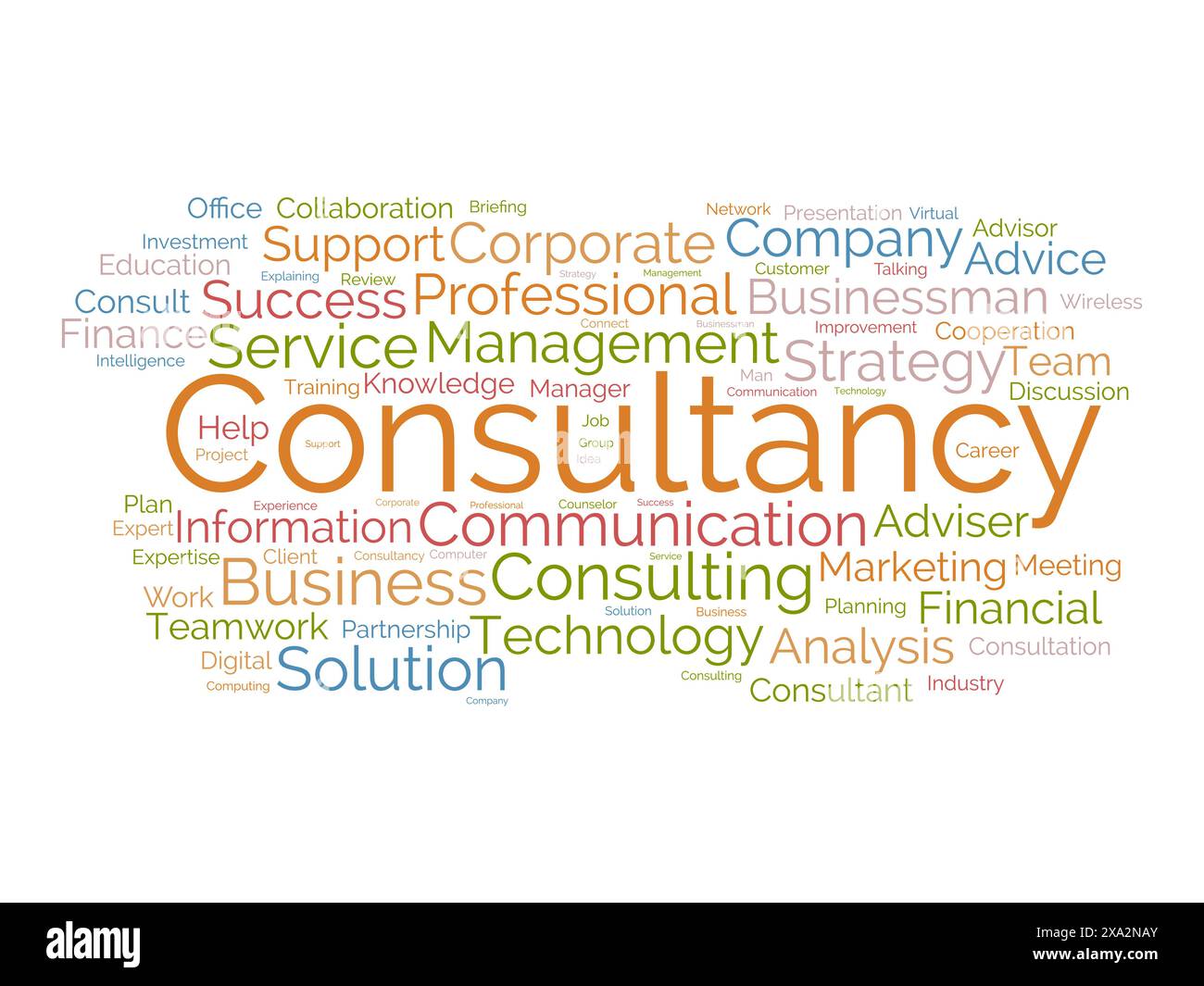 Consultancy word cloud template. Adviser management concept vector ...