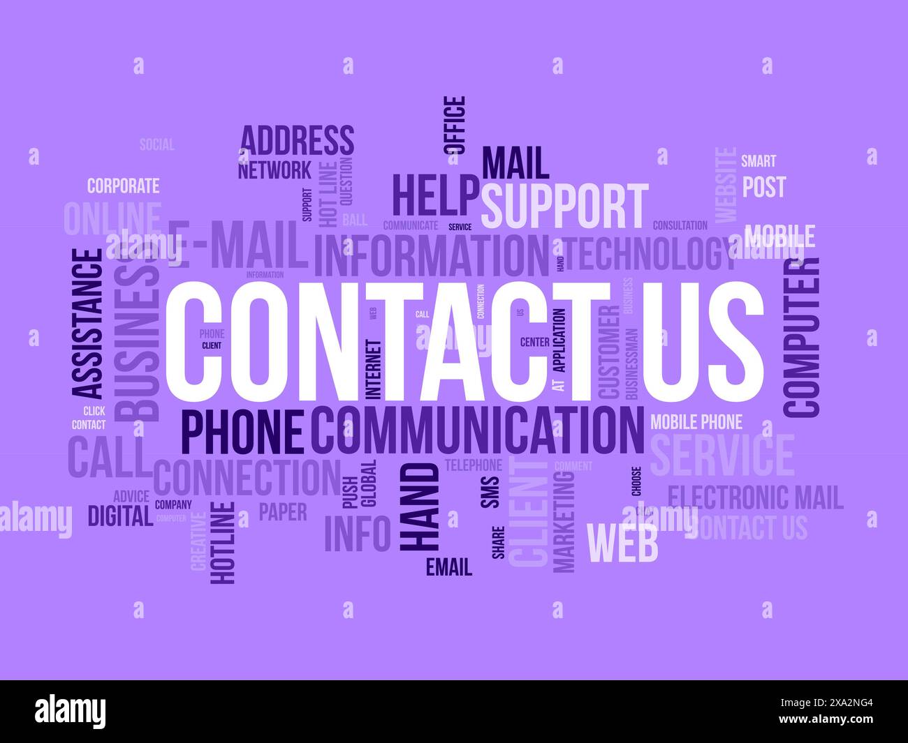 Contact us word cloud template. Communication connection concept vector ...