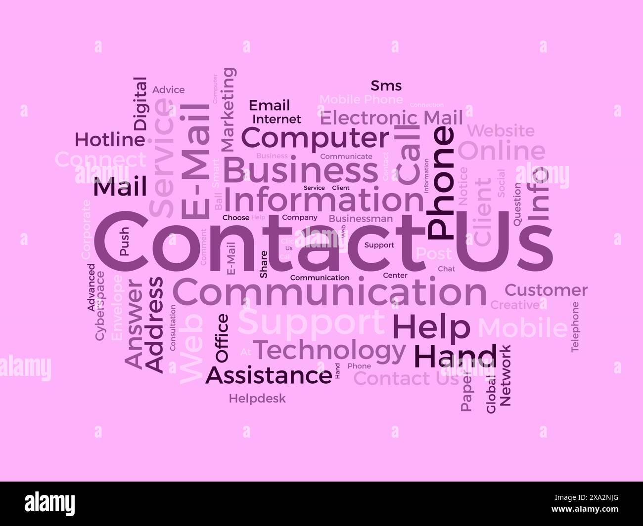 Contact us word cloud template. Communication connection concept vector ...