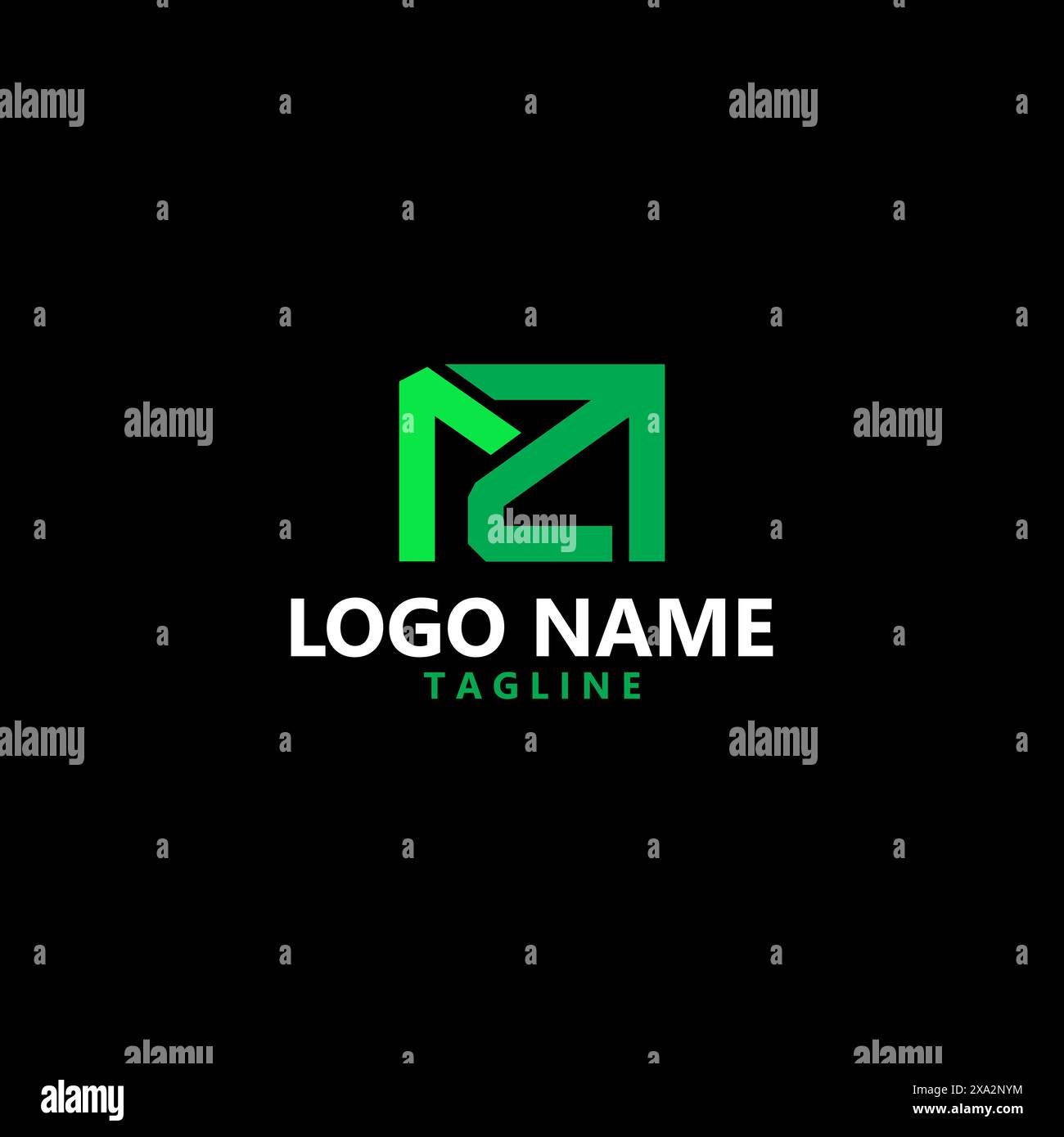 abstract initial letter MA cube vector logo design Stock Vector Image ...