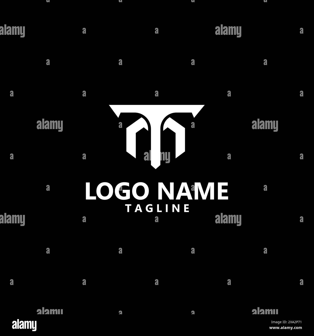 abstract initial letter TM vector logo design Stock Vector Image & Art ...