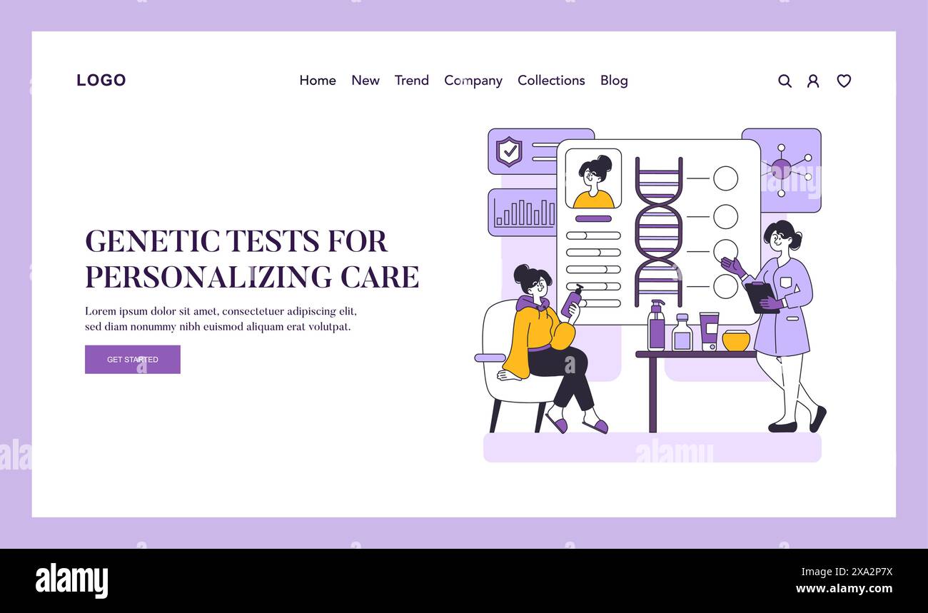 Genetic Testing Concept. Customized healthcare through DNA analysis and ...