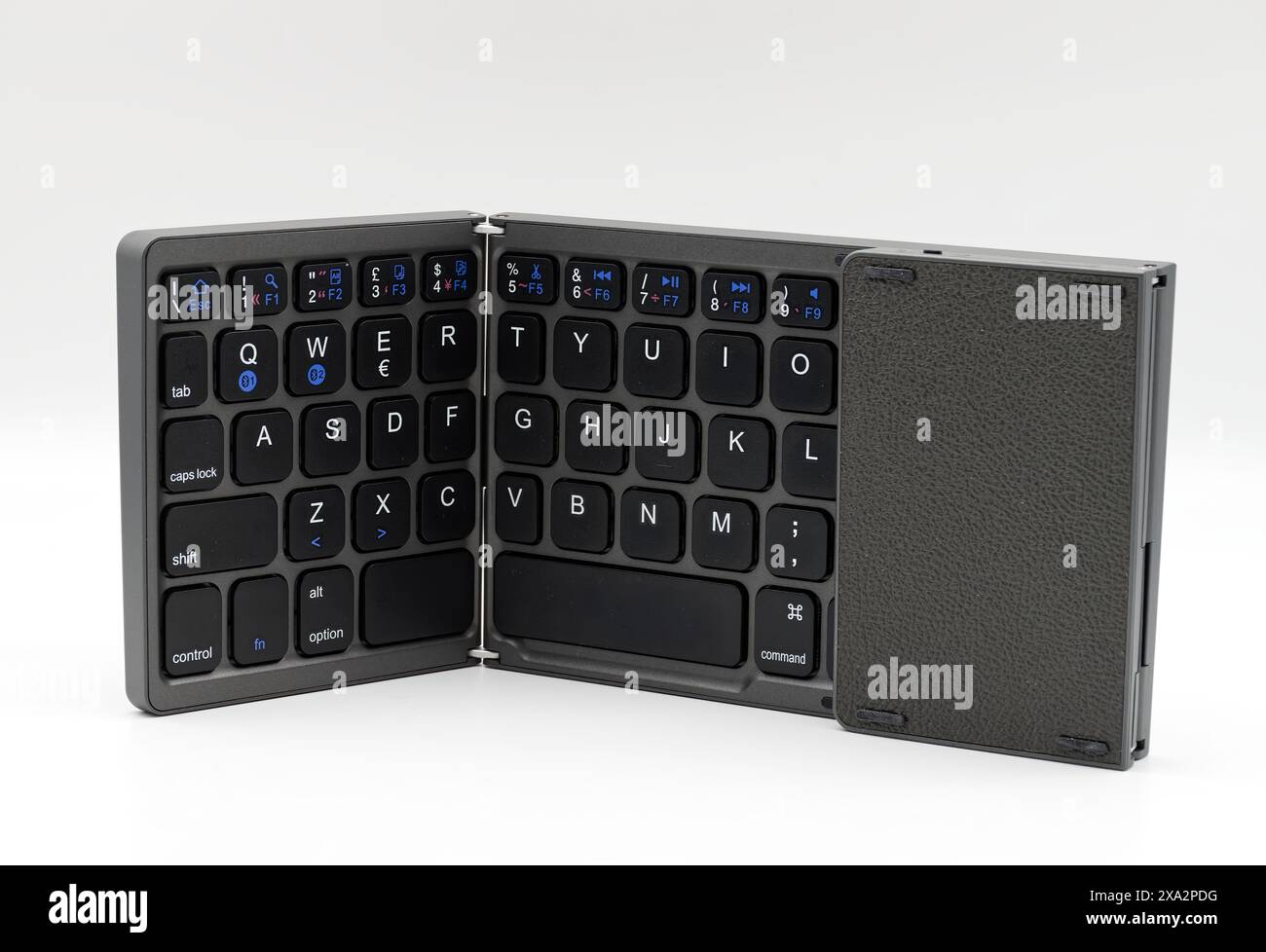 Portable keyboard for laptop isolated on white background. Foldable ...