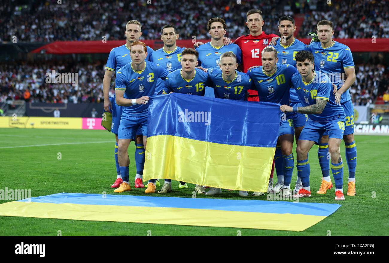 NUREMBERG, GERMANY - JUNE 03: Ukraine players pose for a team ...