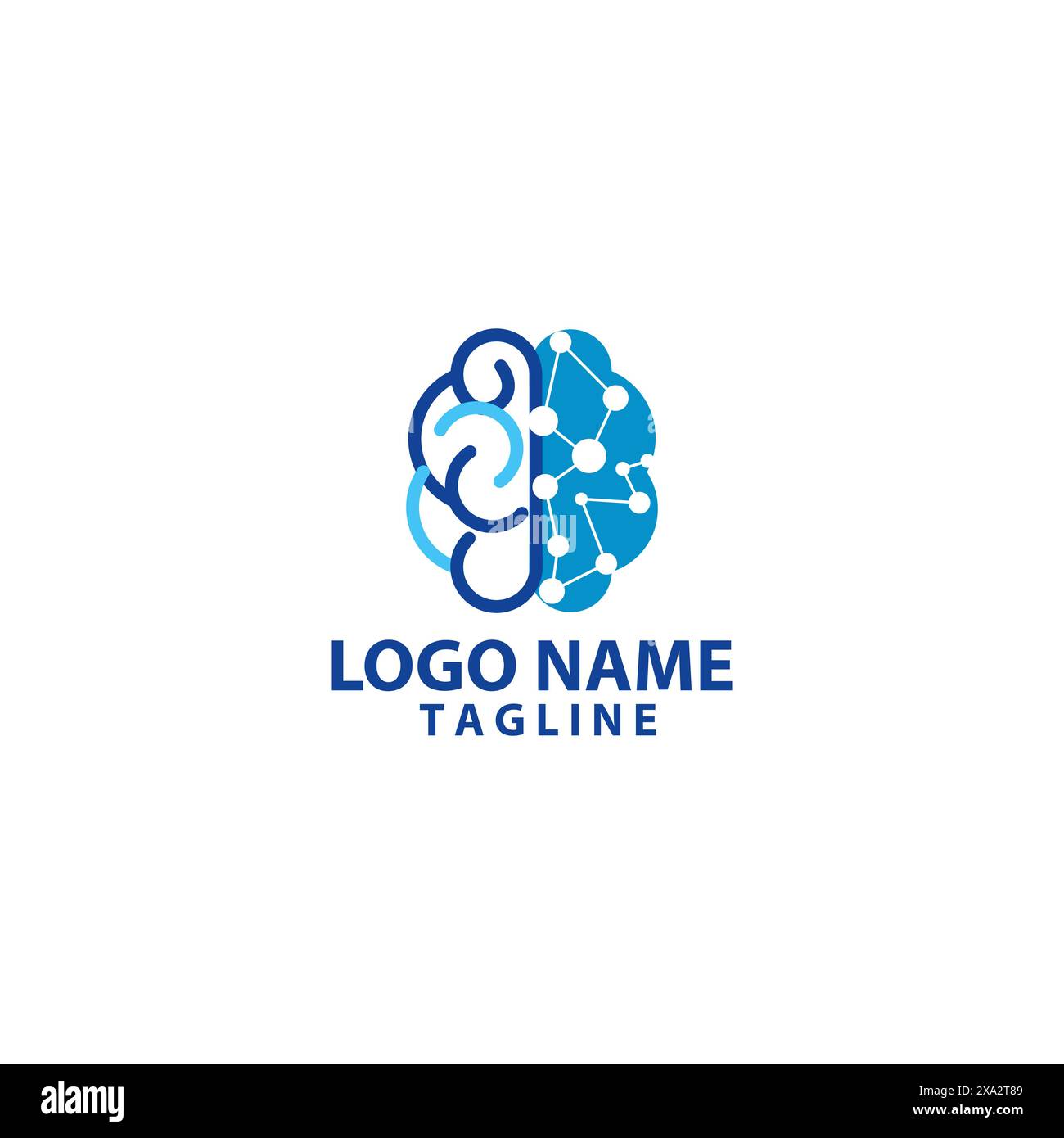 Brain logo design tech Stock Vector Images - Alamy