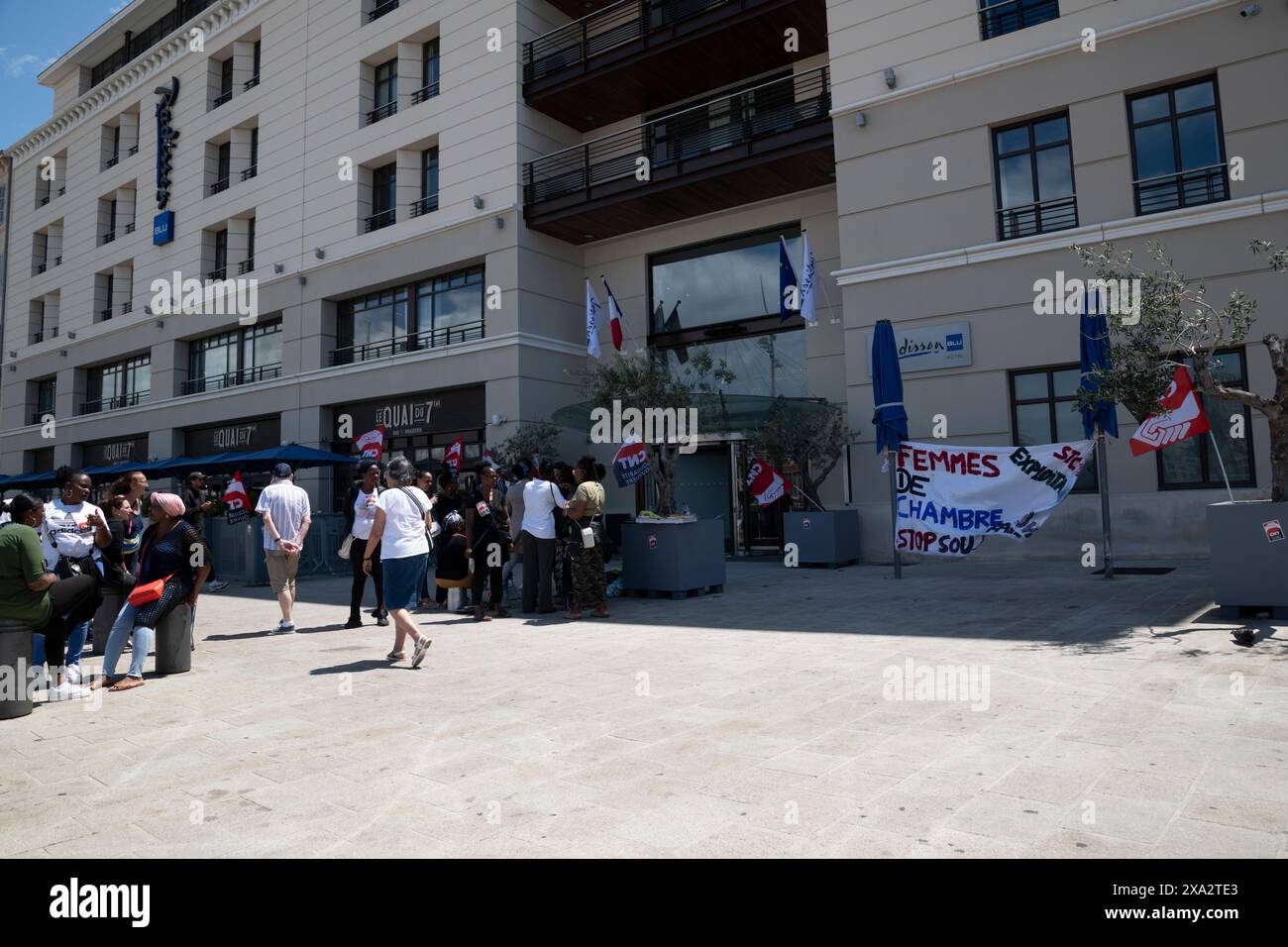 Marseille, France. 3rd of June 2024.Maid strike in front of the ...