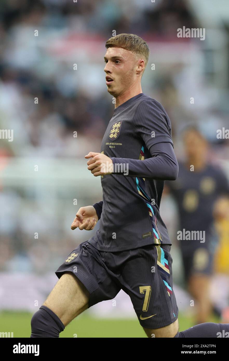 Newcastle Upon Tyne, UK. 3rd June, 2024. Cole Palmer of England during ...
