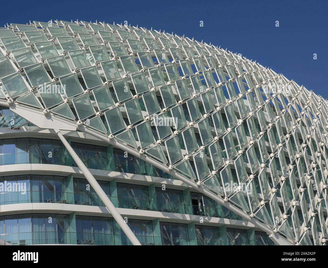 Close-up of a modern architectural design with a complex window ...