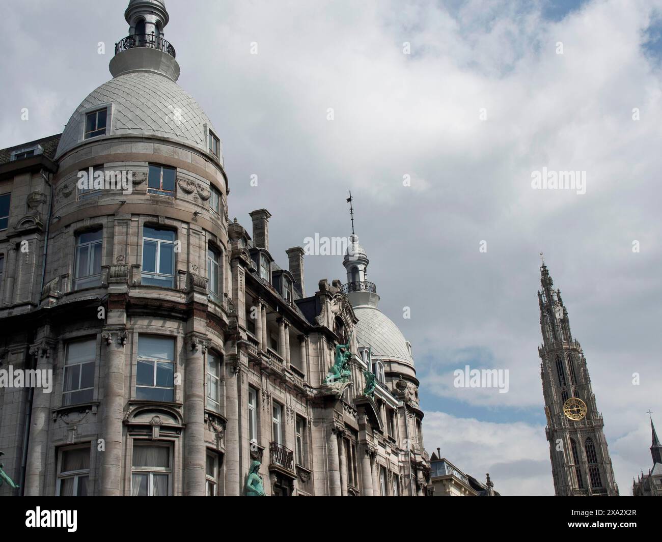 Historic buildings with domes and the tower of a cathedral under a ...