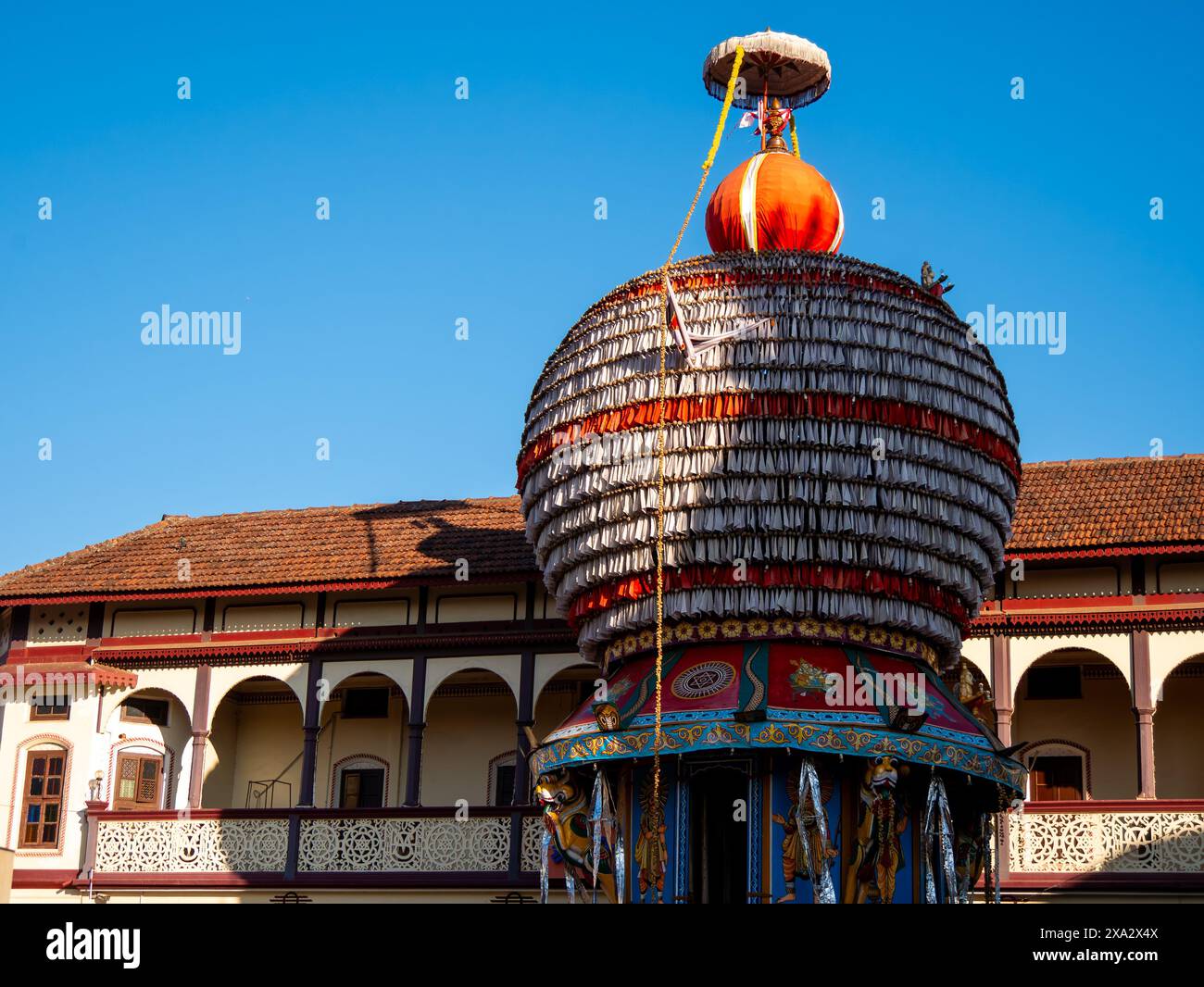 Beautifully decorated Ratha during Ratha Yatra at Shri Krishna Temple ...