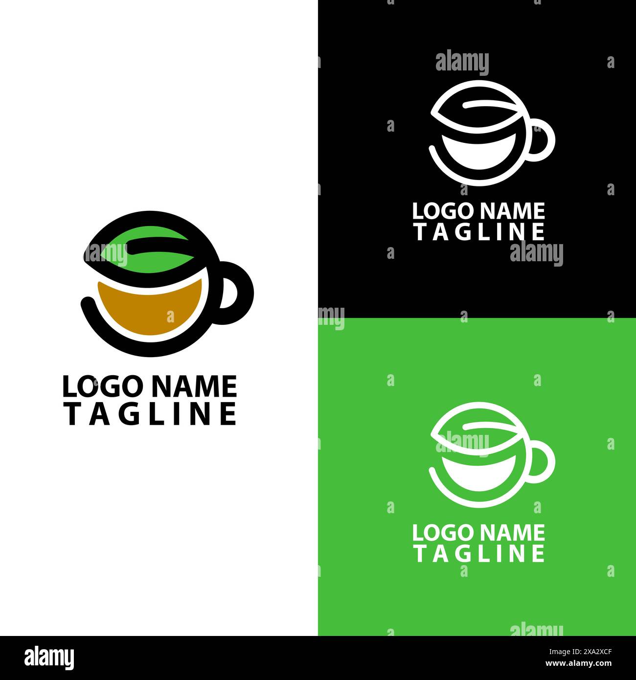 eco coffee logo design vector Stock Vector Image & Art - Alamy
