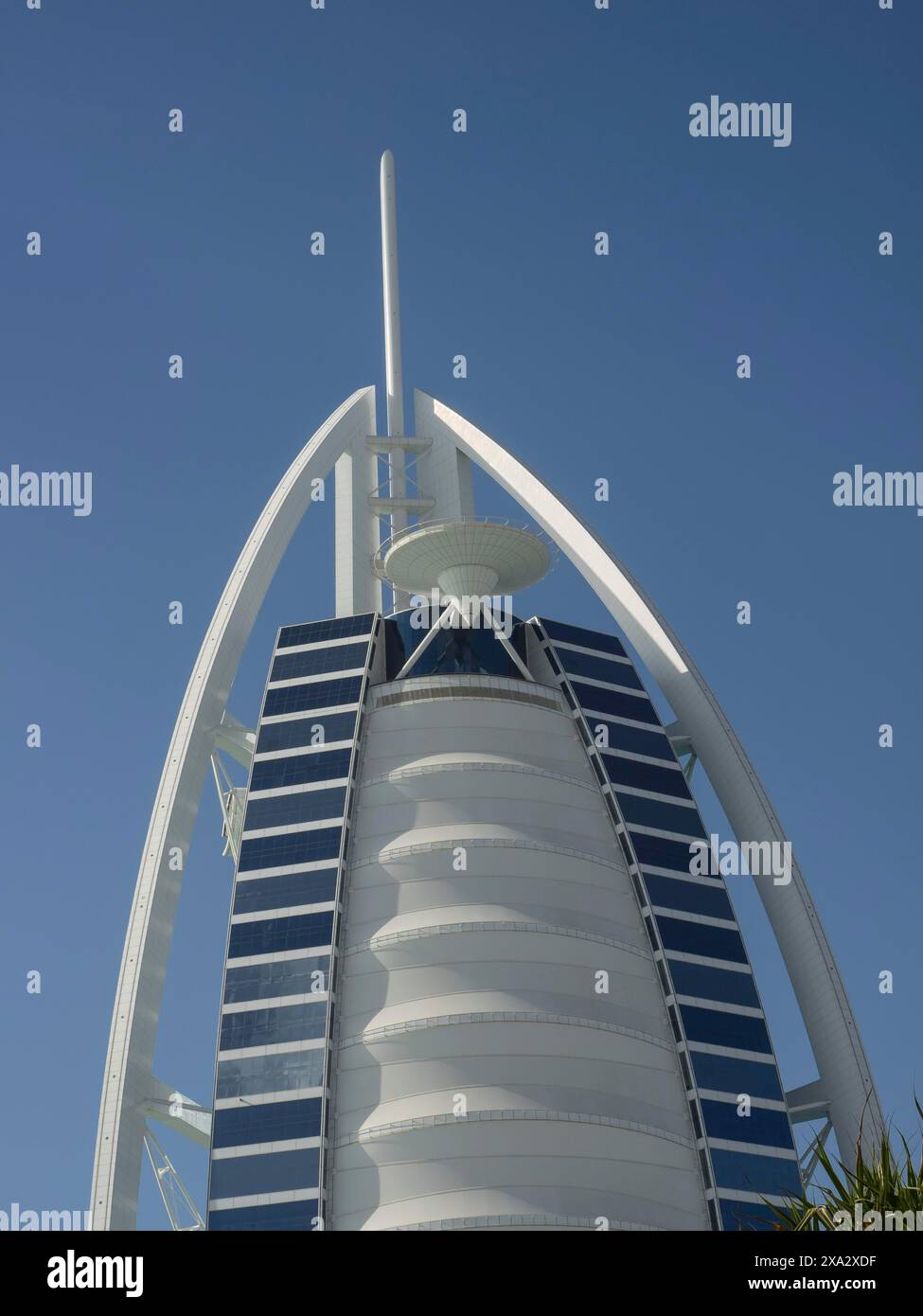 The world-famous Burj Al Arab Hotel in Dubai, known for its unique ...