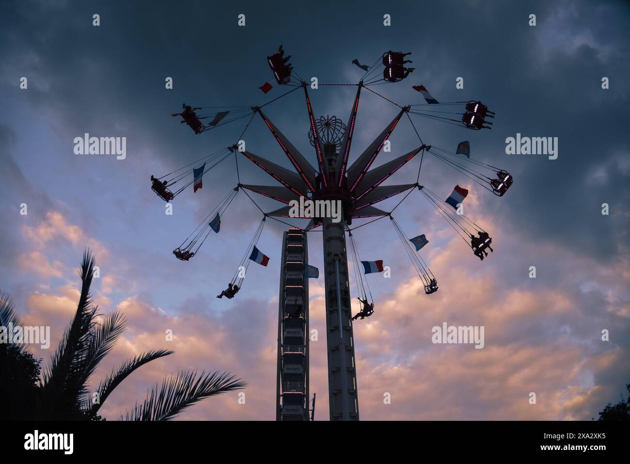 Evening Swing Ride at Jardin des Tuileries, Paris Stock Photo - Alamy