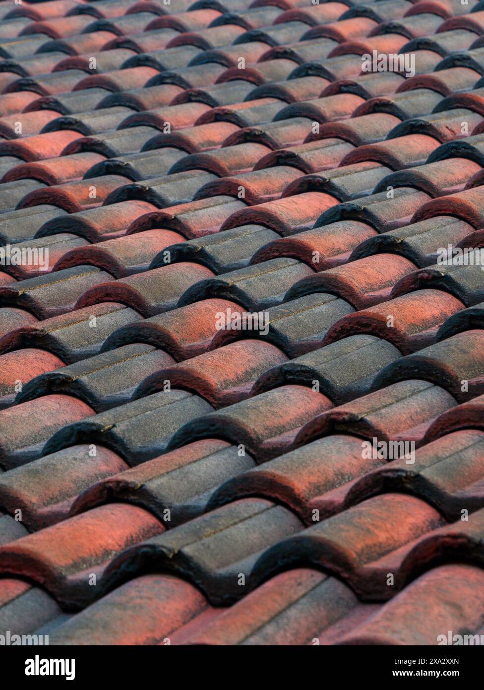 Roof tile pattern. Old roof top. Roof top in India. Vertical or ...