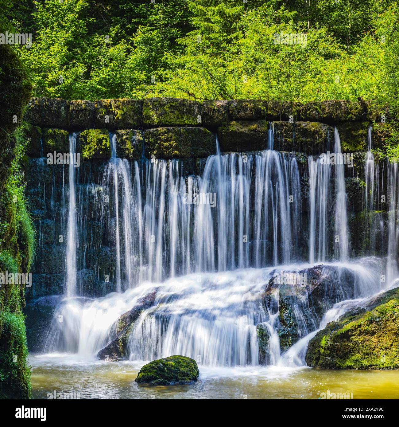 Geratser waterfall, near Rettenberg, Allgaeu, Bavaria, Germany Stock ...