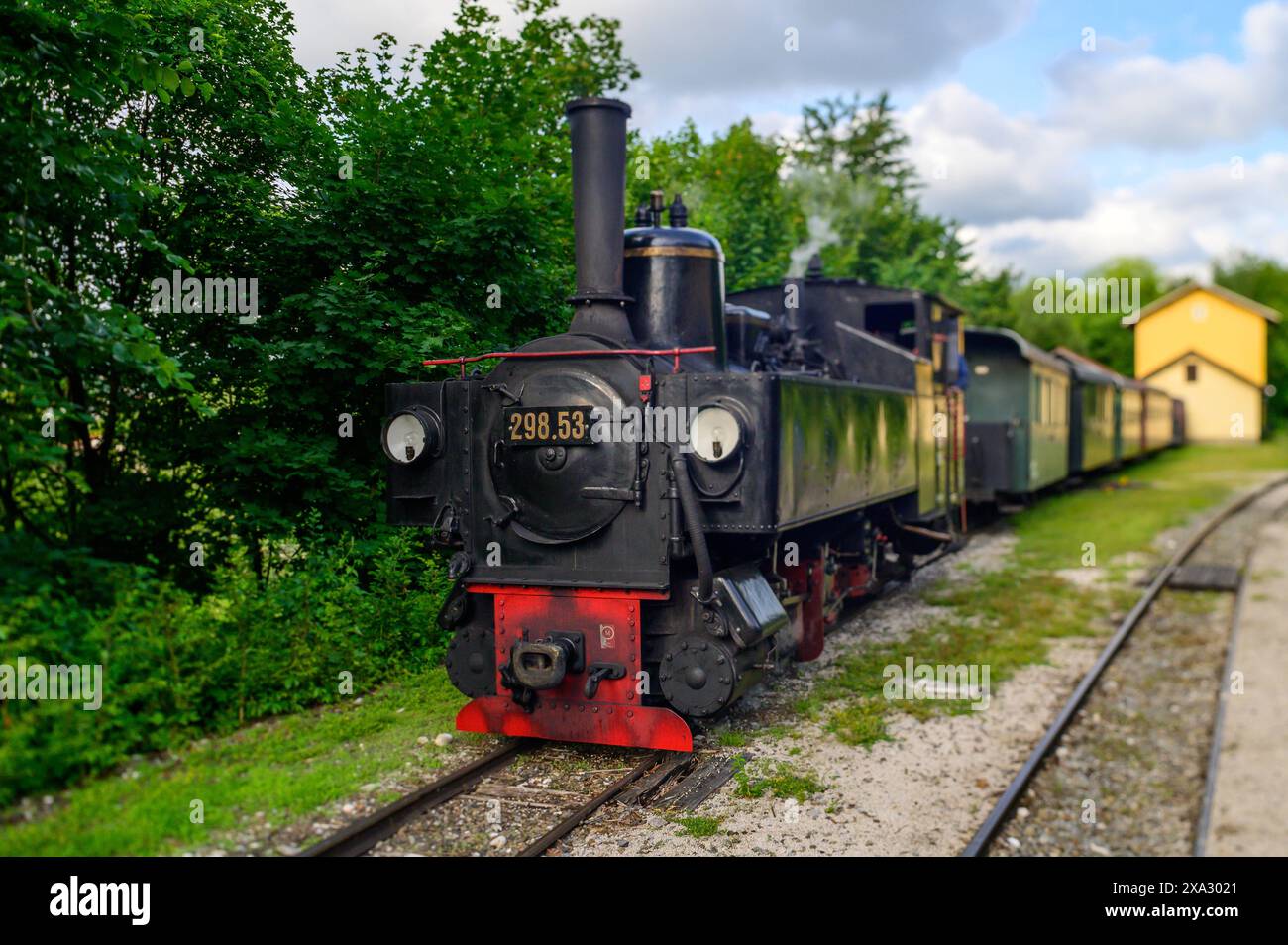steyr, austria, 02 june 2024, vintage steam locomotive 298.53 at the ...