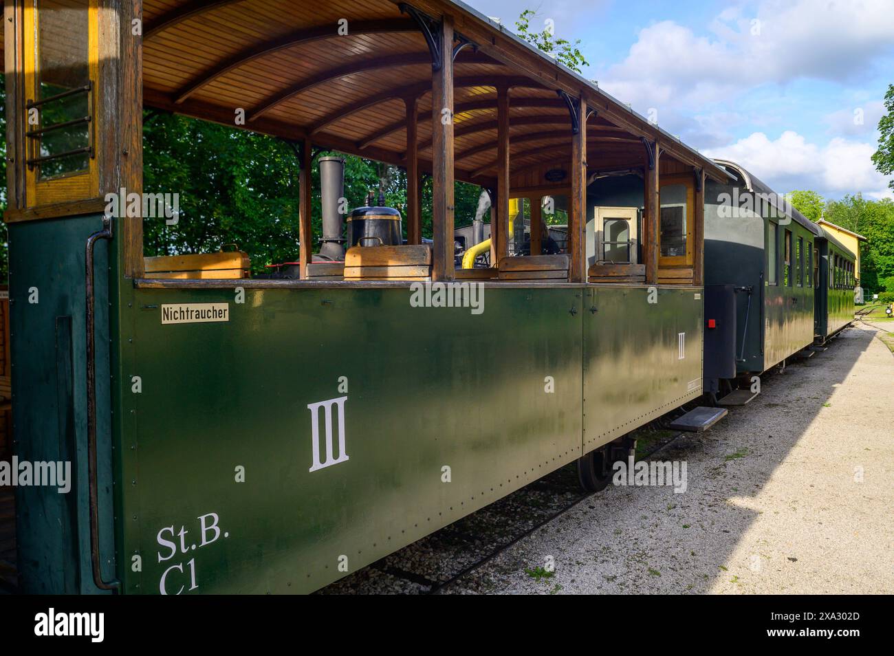 steyr, austria, 02 june 2024, wagon of the museum train steyrtalbahn ...