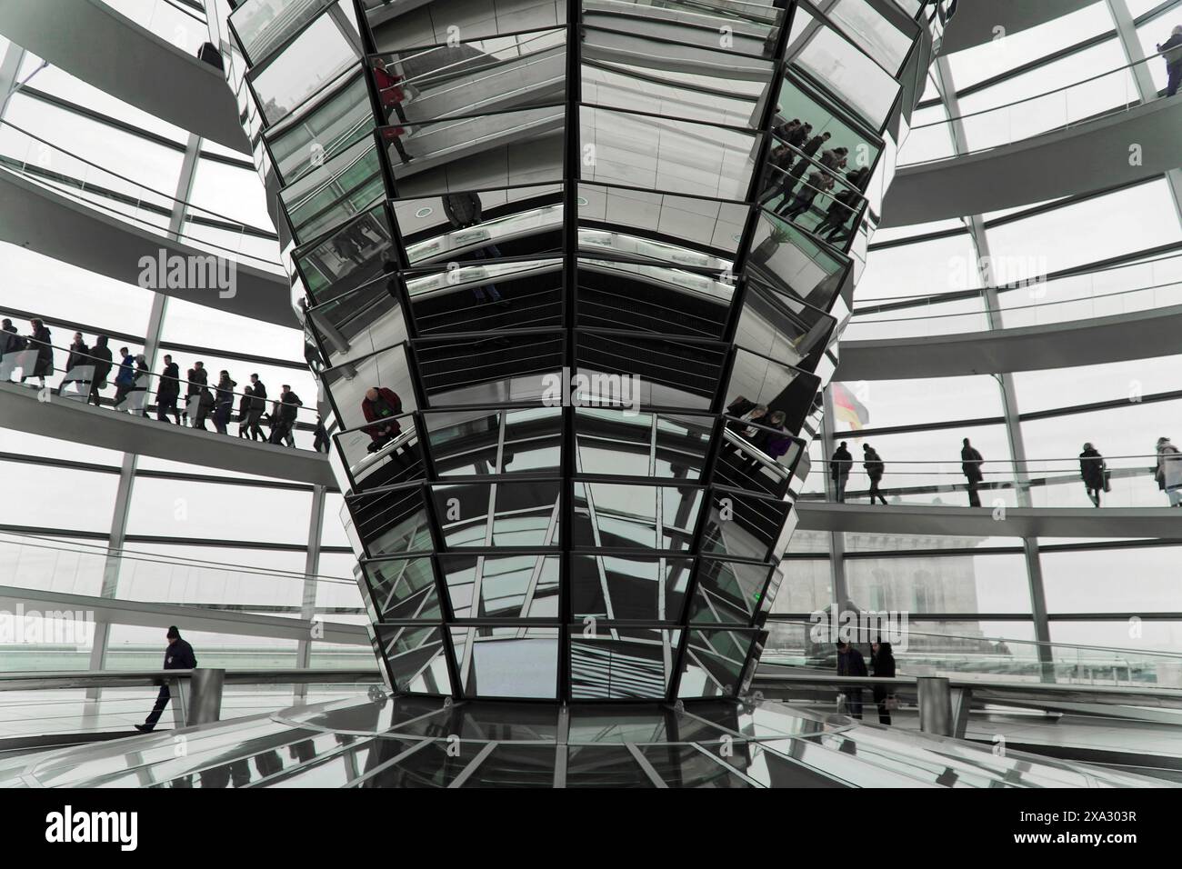 The dome of the Reichstag in Berlin. The architect Sir Norman Foster ...