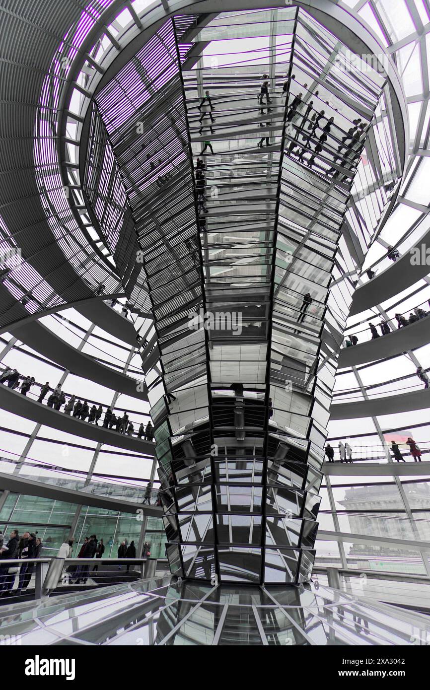The dome of the Reichstag in Berlin. The architect Sir Norman Foster ...
