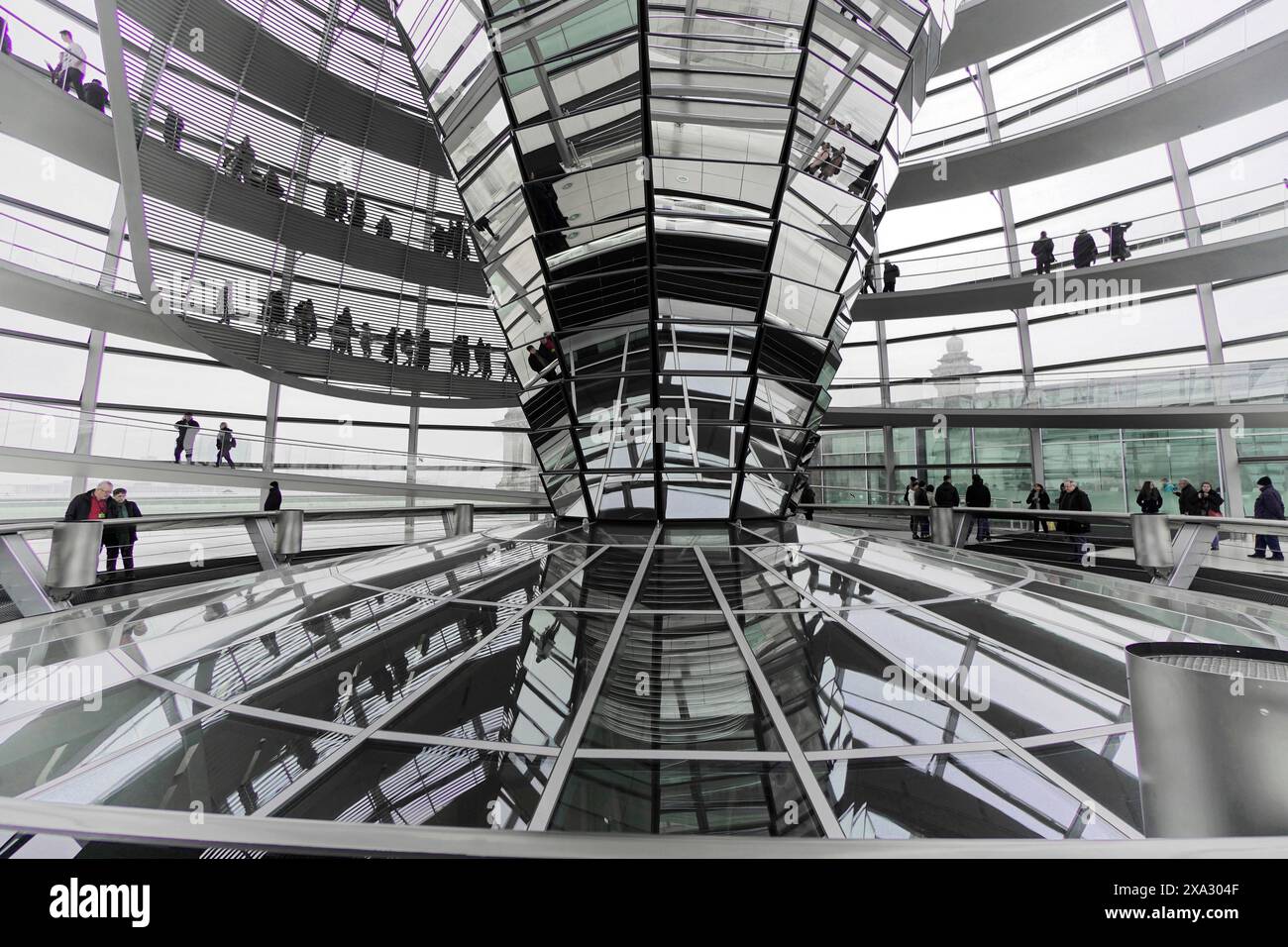 The dome of the Reichstag in Berlin. The architect Sir Norman Foster ...