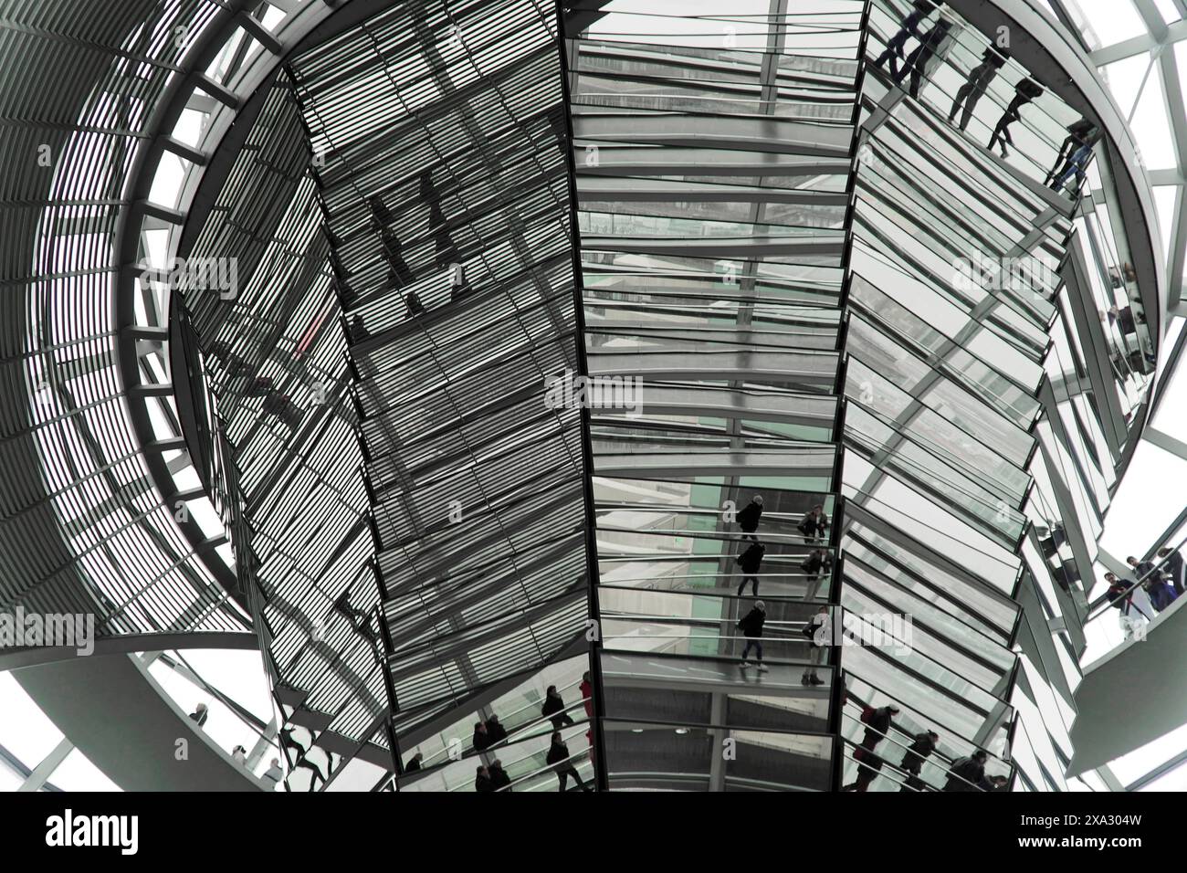 The dome of the Reichstag in Berlin. The architect Sir Norman Foster ...