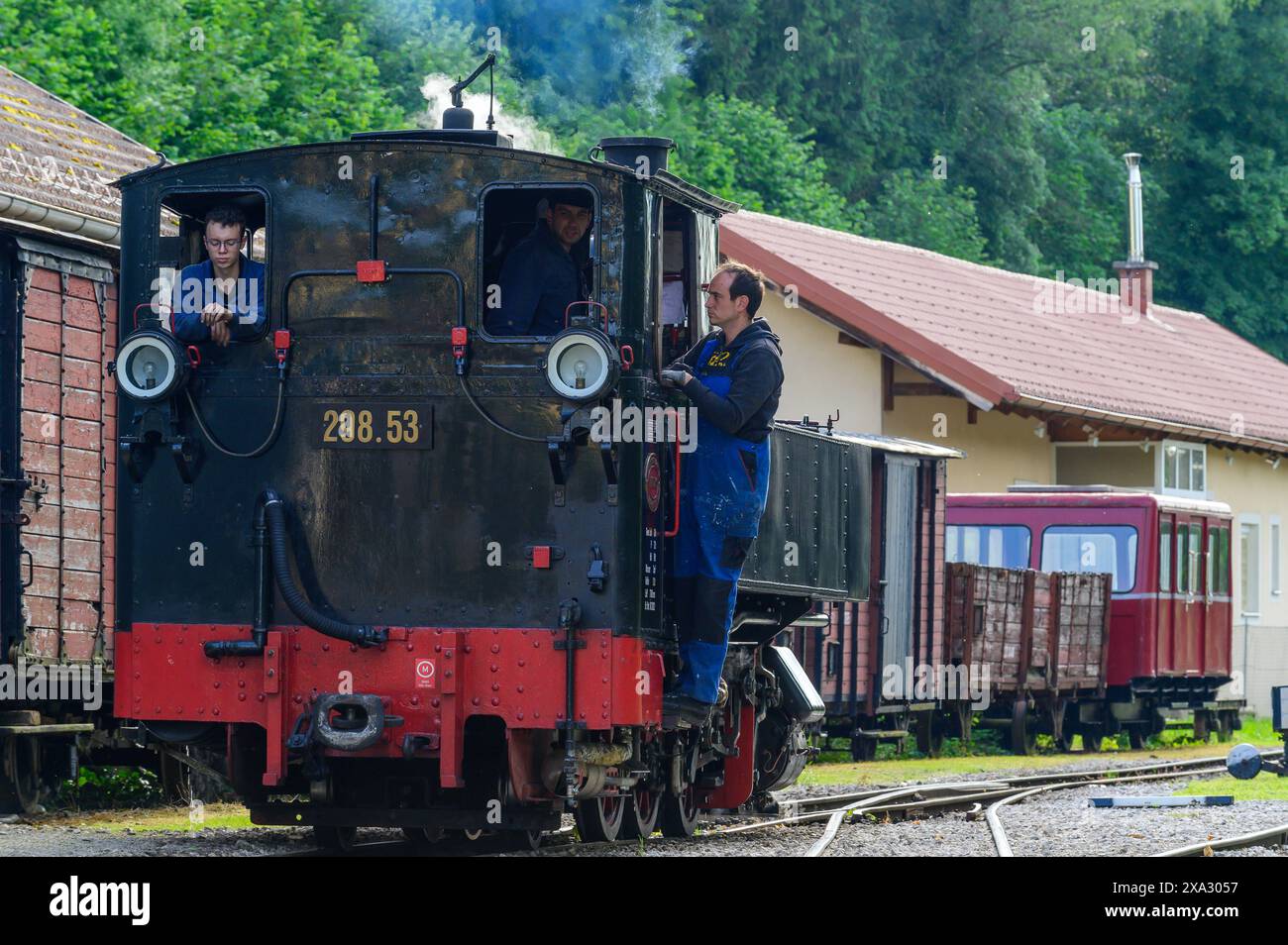 steyr, austria, 02 june 2024, vintage steam locomotive 298.53 at the ...