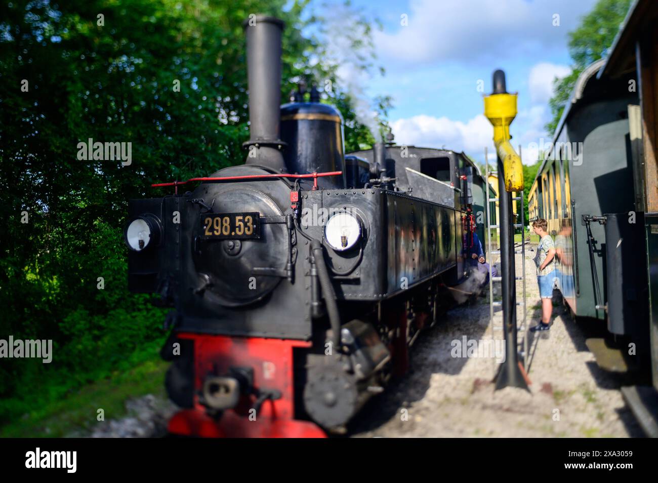 steyr, austria, 02 june 2024, vintage steam locomotive 298.53 at the ...