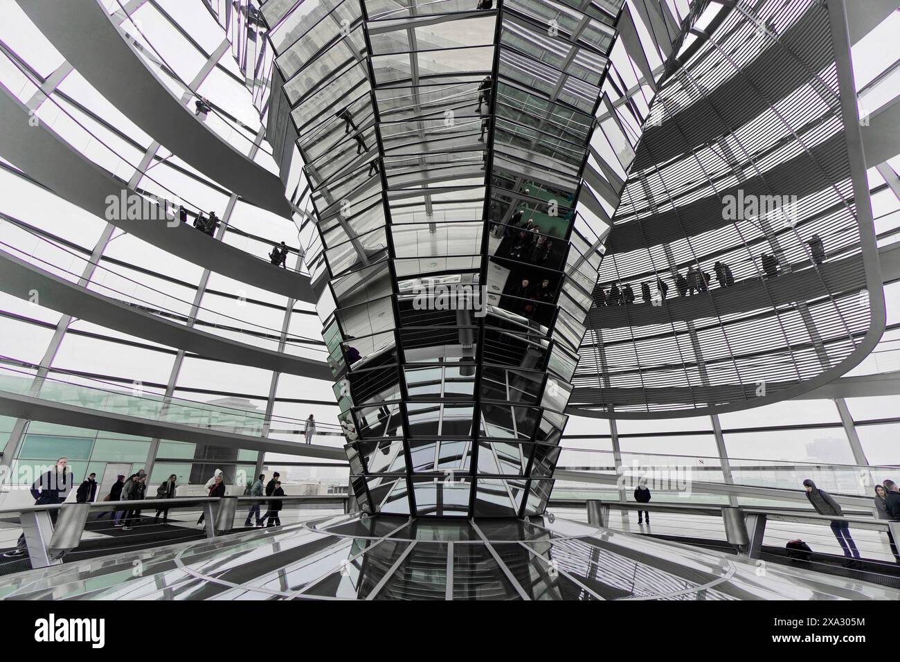The dome of the Reichstag in Berlin. The architect Sir Norman Foster ...