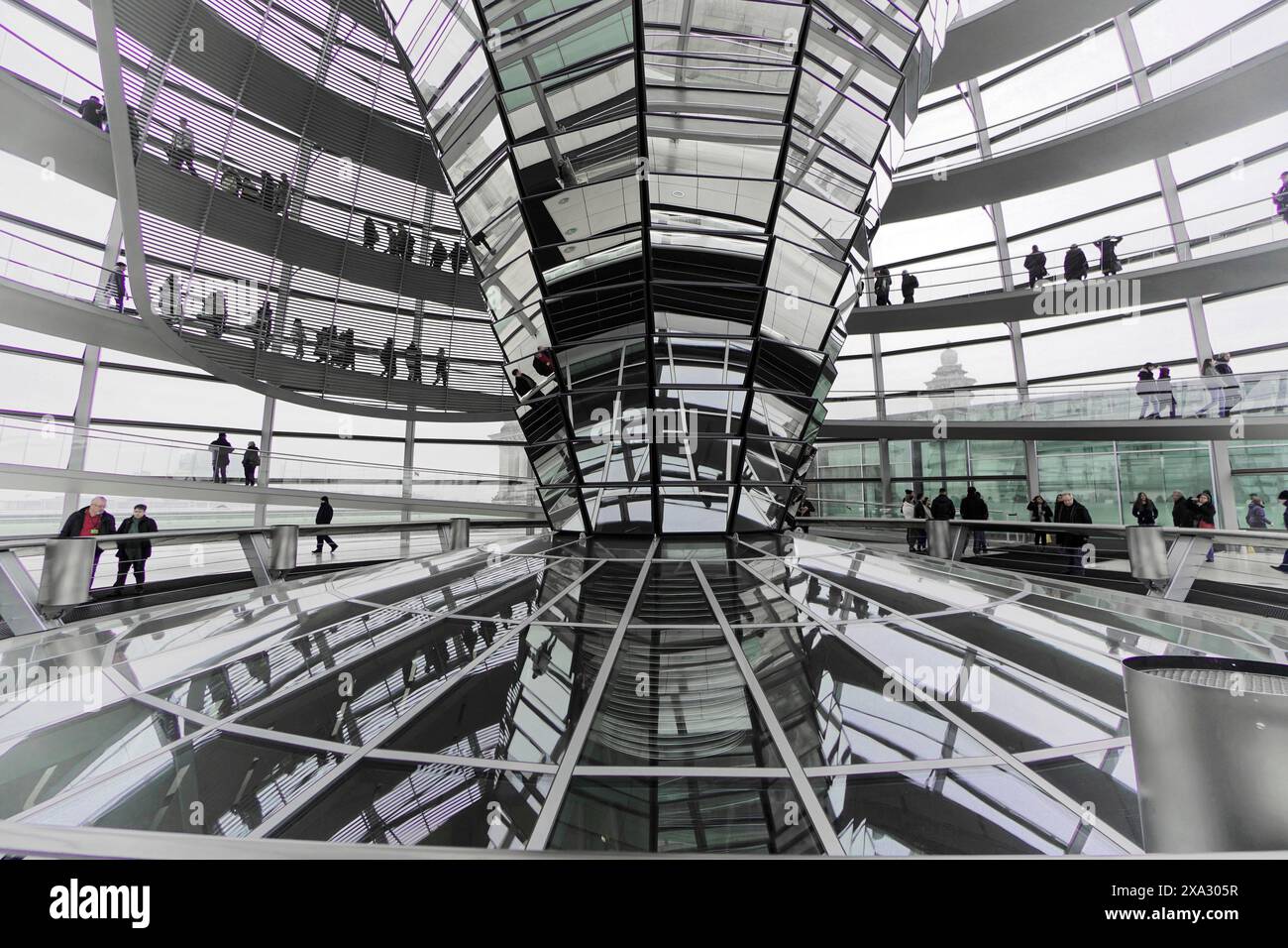 The dome of the Reichstag in Berlin. The architect Sir Norman Foster ...